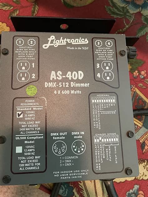 Lightronics AS D DMX Dimmer Black Reverb