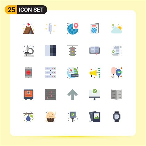 User Interface Pack Of 25 Basic Flat Colors Of Sun Passport Around Pass