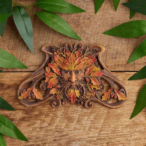 Autumn Maple Greenman Wall Plaque