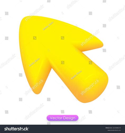 3d Arrow Pointer Mouse Cursor Icon Stock Vector Royalty Free