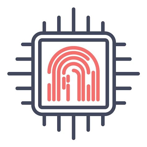 premium vector biometric cpu vector illustration style