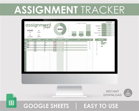 Assignment Tracker Grade Tracker Assignment Planner Homework Tracker