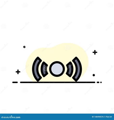 Basic Essential Signal Ui Ux Business Flat Line Filled Icon Vector