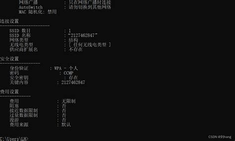 Cmd命令查看已保存的wifi一条cmd命令查询本机存储的所有wifi详细信息 Csdn博客