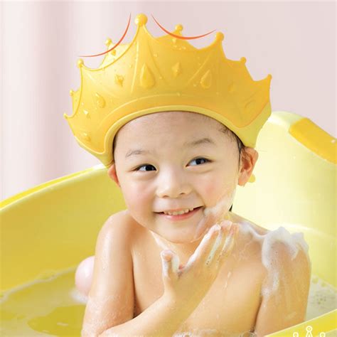 조절 가능한 베이비 샤워 캡 방수 귀 보호 샴푸 캡 어린이 샤워 헤드 커버 베이비 케어 모자 Aliexpress