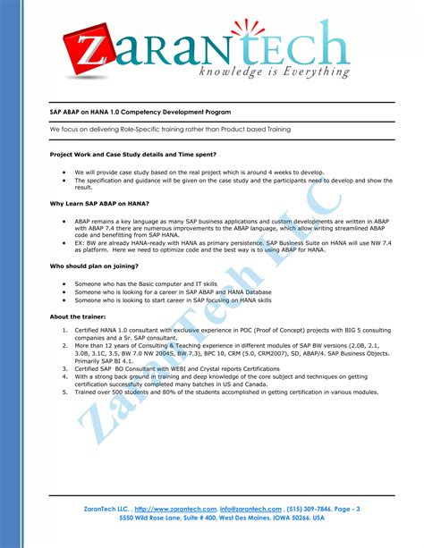 Sap Abap On Hana Training Course Content Pdf Computer Software And Applications Computing