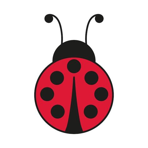 Premium Vector Ladybug Icon Red Ladybug Bug On White Background Isolated