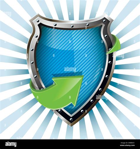 Shield And Green Arrow Stock Vector Image And Art Alamy