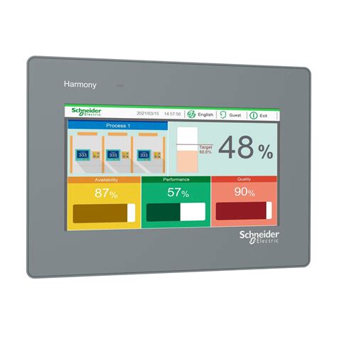 Hmiet6401 7 Wide Screen Touch Panel 16m Colors Com X 2 Usb Device Rtc Dc24v Schneider