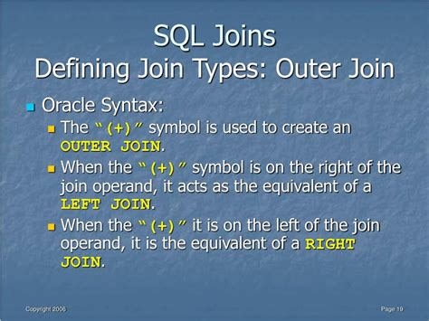Ppt Sql Joins Oracle And Ansi Standard Sql Powerpoint Presentation