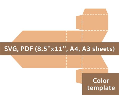 Envelope Flower Box Template Free