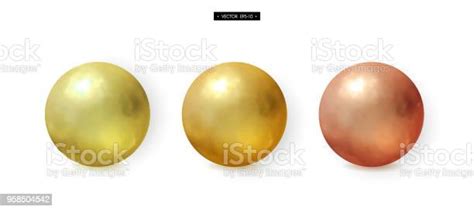 3d 현실 금속 공 금 은 청동 구리 황동 벡터의 집합 로즈골드에 대한 스톡 벡터 아트 및 기타 이미지 로즈골드 공 스포츠 장비 구 Istock