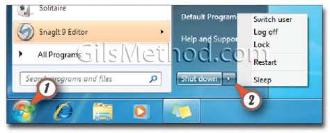 Log On Log Off And Shut Down Windows 7