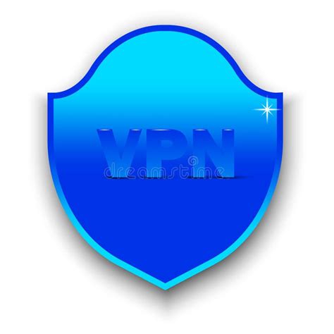 Vpn Virtual Private Network Connectivity Blue Vpn Shield Internet Security And Privacy Vector