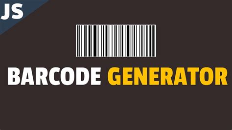 How To Generate Barcode In Javascript Youtube