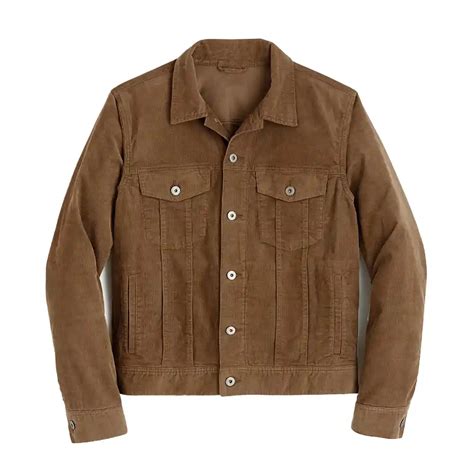 Brown Corduroy Trucker Jacket Mens Trucker Jacket Jm