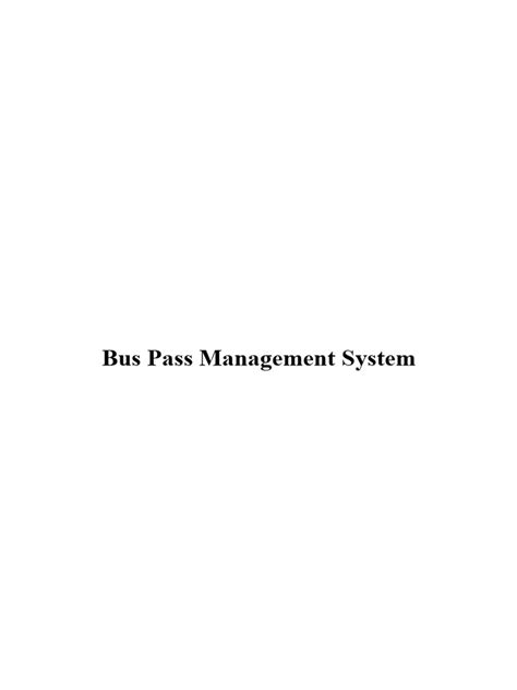 Bus Pass Management System Download Free Pdf Software Testing