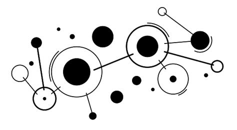 Abstract Tech Geometric Vector Background Connected Circles Technology Network Or Science Theme