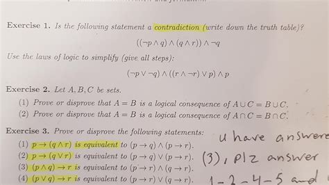 Solved Exercise 1 Is The Following Statement A