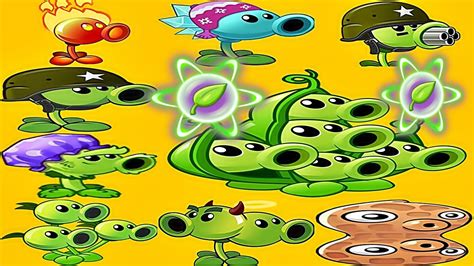 All Peashooter Max Level Power Up Vs Boss Gargantuars Pvz 2 In Plants