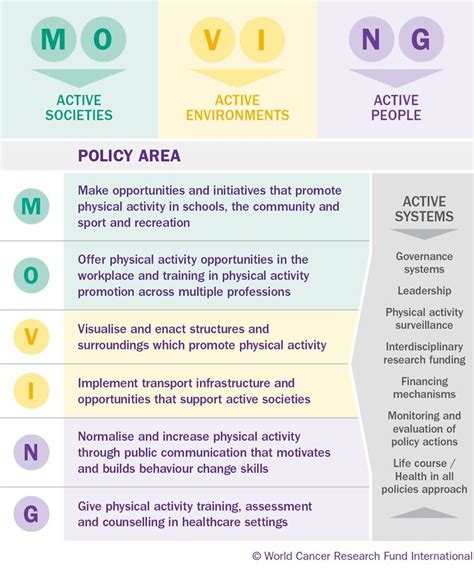 Moving Physical Activity Policy Framework World Cancer Research Fund