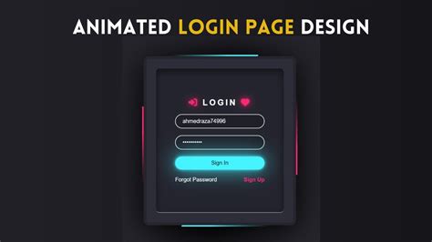 How To Create Modern Animated Login Page Using Html And Css Youtube