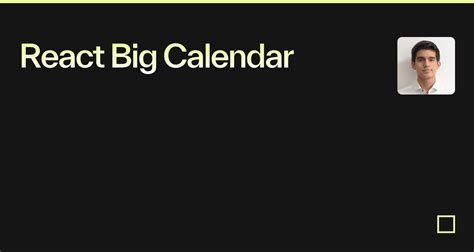 React Big Calendar Codesandbox
