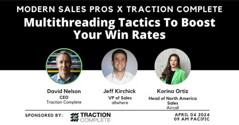 Jeff Kirchick On Linkedin Multithreading Tactics To Boost Your Win Rates