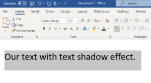 How To Add Text Shadow Effect In Microsoft Word WindowsTip