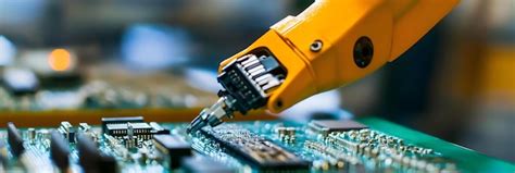 Robot Arm Assembling Electronic Components Premium Ai Generated Image