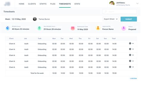 Timesheet Design Behance