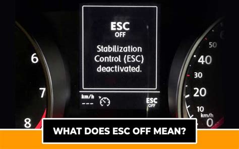 What Does Esc Off Light On Dashboard Mean Your Bhp