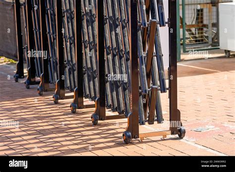 Stainless Steel Barrier Gate Or Folding Fence Gate For Protection In External Traffic That