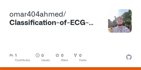github omar404ahmed classification of ecg signals in mit bih dataset