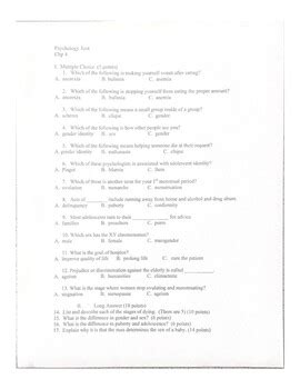 Gender Vs Sex Psychology Test By Tiger Tracks TPT