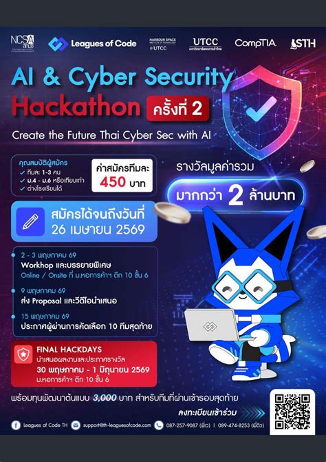 Leagues Of Code Ai And Cybersecurity Hackathon ครั้งที่ 2 2026 Portcas