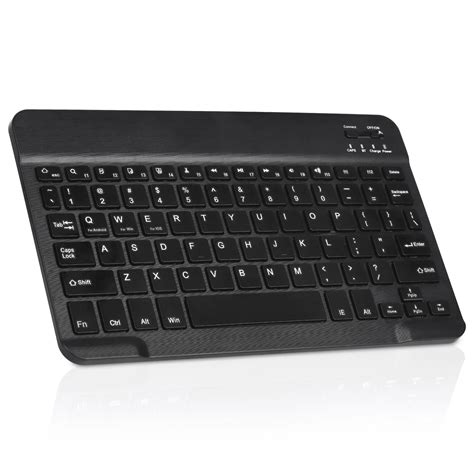 Ultra Slim 10inch Wireless Bluetooth 78 Keys Keyboard With Rechargeable Lithium Battery