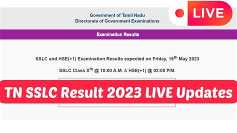 Career Lha TN SSLC Result 2023 Live Updates TN 10th பனவளவ TODAY at dge tn gov in Check