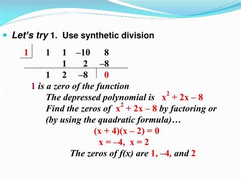 Ppt Rational Root Theorem Powerpoint Presentation Id2383998
