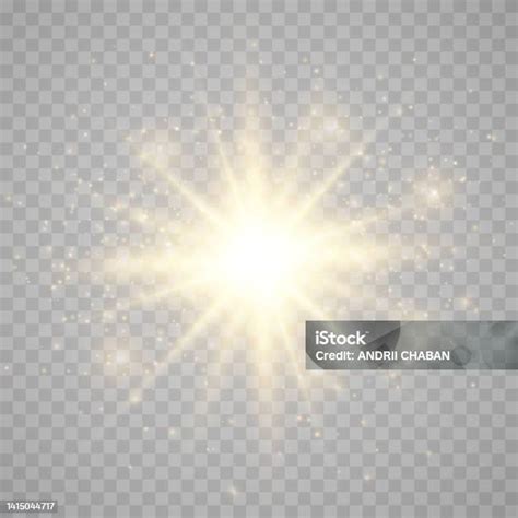 다양한 빛나는 별의 컬렉션 태양 광선에서 눈부심의 세트 빛이 번쩍입니다 빛 불꽃 광채 빛의 효과 투명한 배경에 벡터 일러스트레이션 공휴일에 대한 스톡 벡터 아트 및 기타