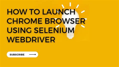 How To Launch Chrome Browser Using Selenium Webdriver Frist Selenium