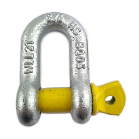 D Shackles Galvanised And Yellow Grade S Rated D Shackle Australia