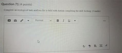 Solved Question 71 4 Points Complete An Ecological Task