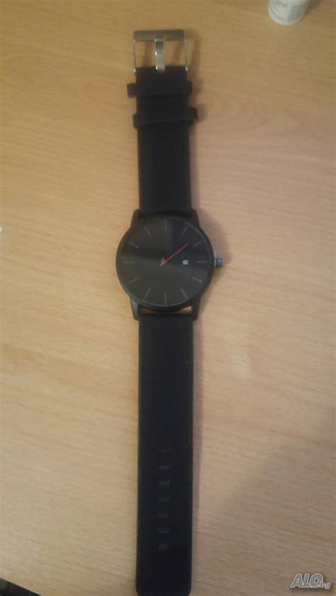 Мъжки часовник ежедневен стилен черна кожена каишка луксозен Мъжки Ръчни часовници С