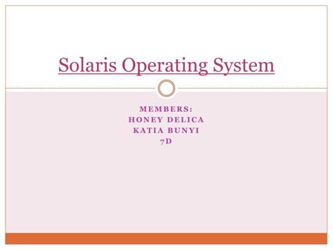 ppt solaris operating system powerpoint presentation free download