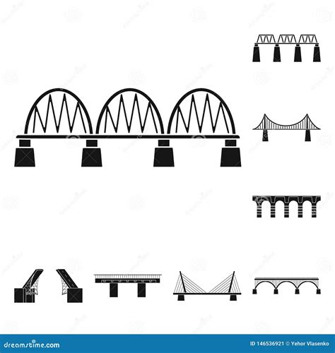 Vector Design Of Construct And Side Symbol Set Of Construct And Bridge