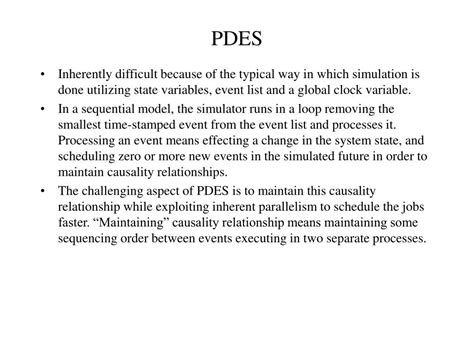 Ppt Parallel Discrete Event Simulation Powerpoint Presentation Free