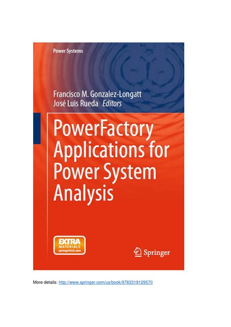 Pdf Powerfactory Applications For Power System Analysis
