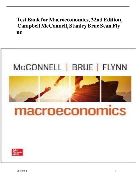 Test Bank For Macroeconomics 23rd Edition By Campbell Mcconnell Pdf Macroeconomics 3 Stuvia Us