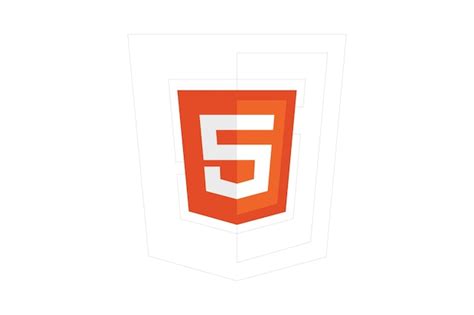Premium Vector Html 5 Minimal Flat Logo Design